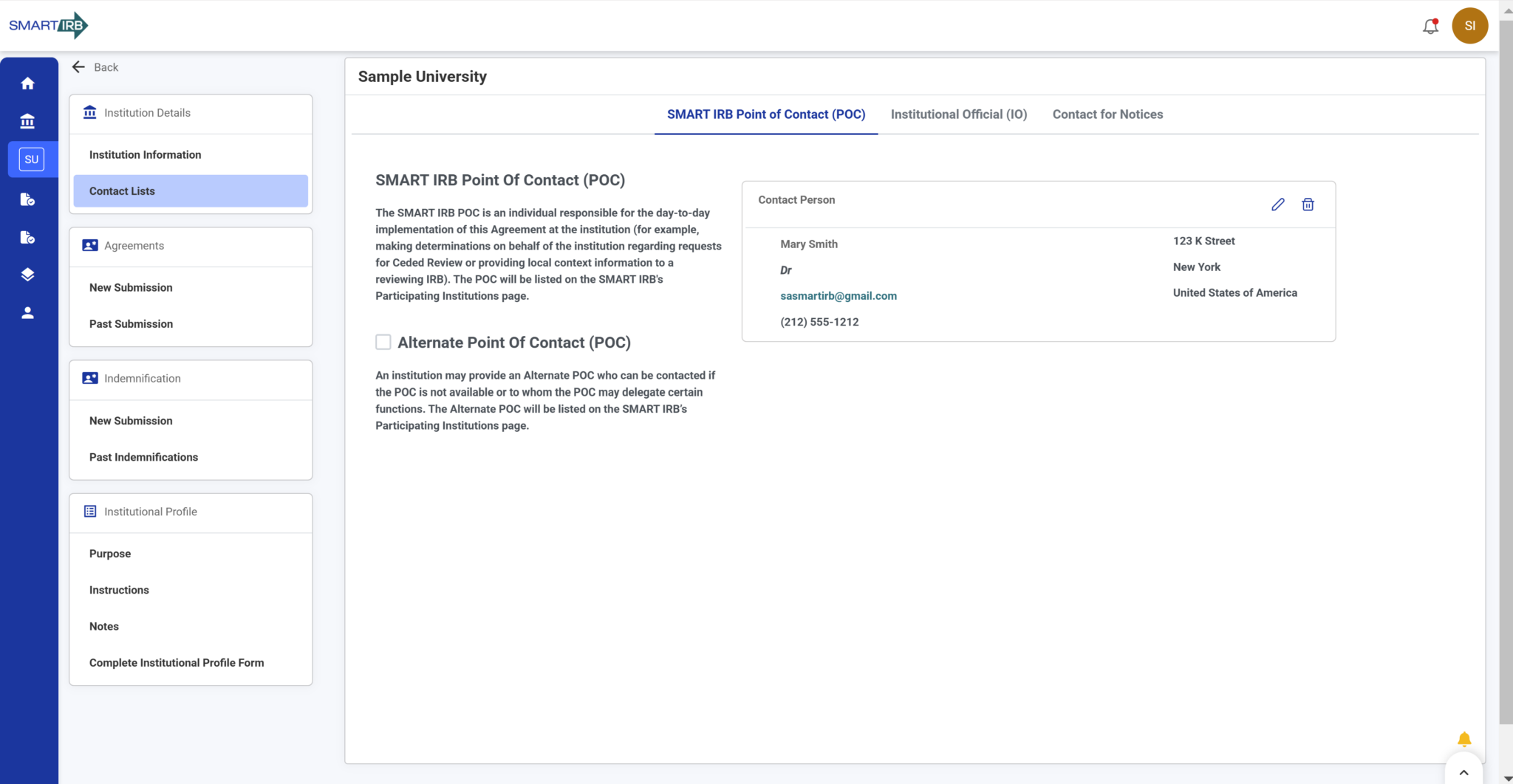Key Points of Contact for Agreement V3.0 - SMART IRB | National IRB ...