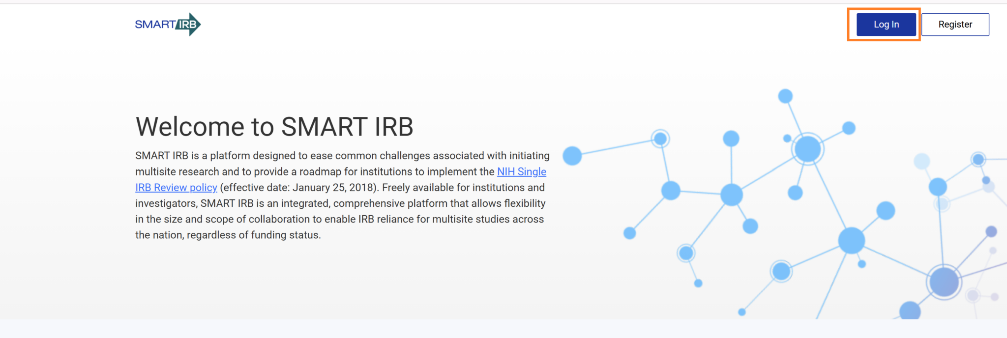 Log In - SMART IRB | National IRB Reliance Initiative