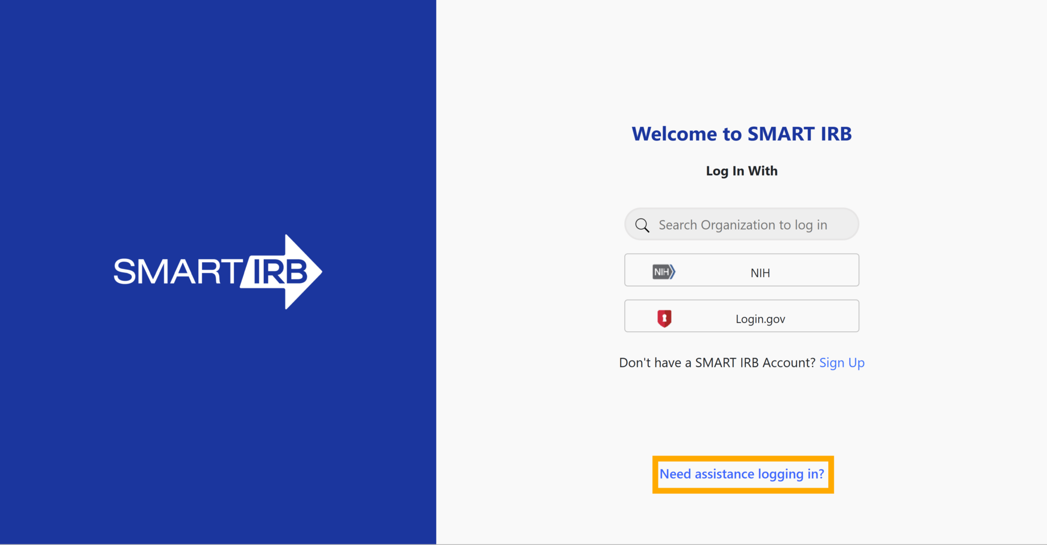 Log In - SMART IRB | National IRB Reliance Initiative