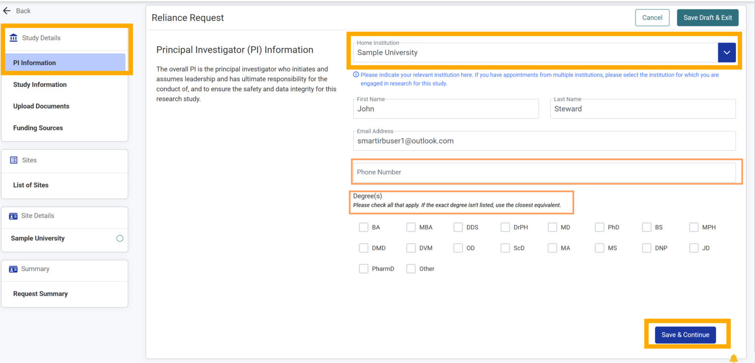Create a New Reliance Request - SMART IRB | National IRB Reliance ...